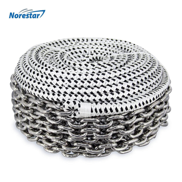 Norestar Double-Braided Nylon Windlass Rope & Stainless Steel Chain ...